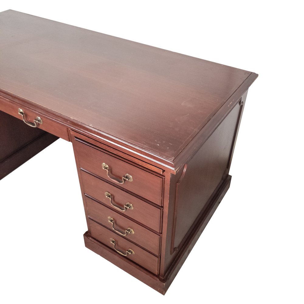 Solid Wood 7 Drawer Desk